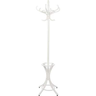 Keypak Wooden Hat & Coat Stand with Umbrella Holder 185cm, 12 Hooks ...