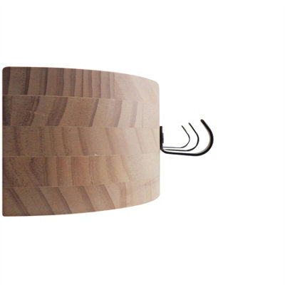 Keypak Wooden Key Holder with Shelf, Scandi Curved Shelf Wall Mounted ...
