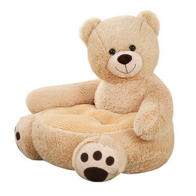 Khaki Bear Kids Plush Animals Sitting Support Sofa