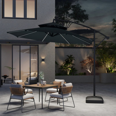 Khaki Outdoor Garden Patio Umbrellas Rectangular Waterproof Parasol for ...