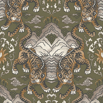Khalili Wallpaper Tora Khaki Holden 65911