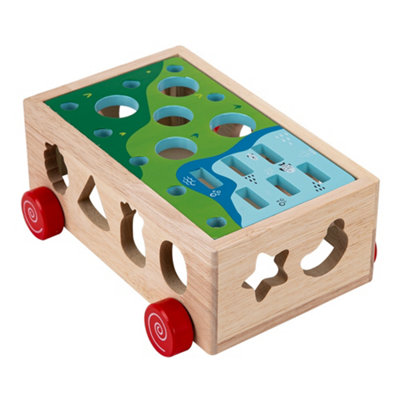 Kid Toy Toddler Play Set,7 in 1 Wooden Educational Shape Sorting Toy ...