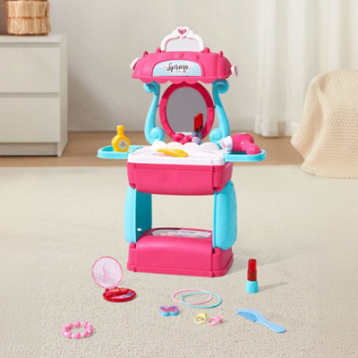 Kid Toy Toddler Play Set,Foldable Dressing Table Toy Set at B&Q