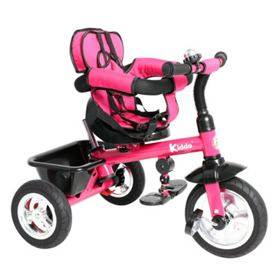 Kiddo Trike 4-in-1 Smart Design Metal Frame Tricycle - Fuchsia Pink