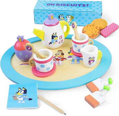 Kidoola Bluey Tabletop Restaurant Playset Wooden Pretend Play Kitchen ...