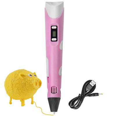 Kids 3D Drawing Printing Pen with LCD Screen Birthday Gift Creative DIY ...