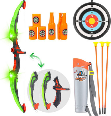 Kids Archery Set with Light-Up Bow, Safe Suction Arrows, and Target ...