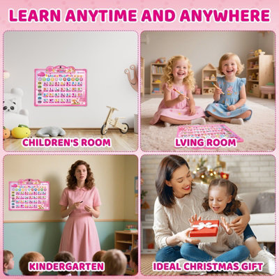 KIDS AUDIO WORDPAD INTERACTIVE TALKING EDUCATIONAL POSTER FOR TODDLERS ...