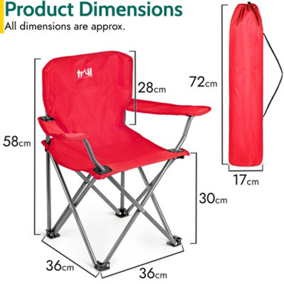 Kids Camping Chair Lightweight Folding Outdoor Childrens Seat With ...