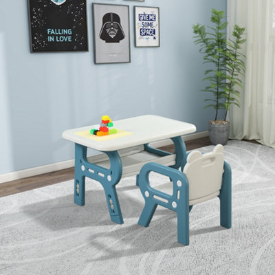 Kids Children Toddler Table and Chair Set Desk and Chair Set Height ...
