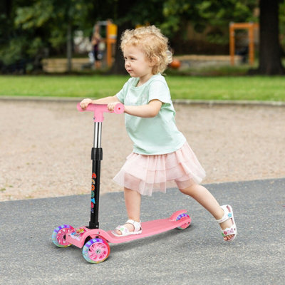 Kids Kick Push Scooter 3 Wheels LED Flashing Tilt Boys Girls Scooter