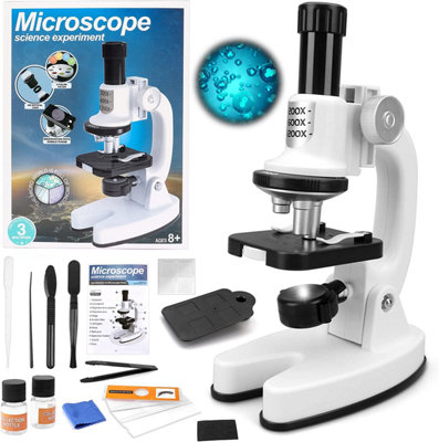 Kids Microscope, Portable Microscope Kit with LED Light