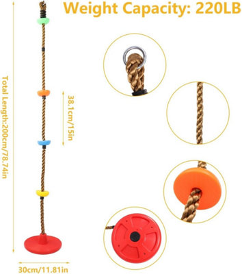 Kids Outdoor Climbing Rope Toy Garden Climbing Rope for Treehouses ...