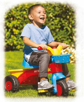 KIDS PEDAL TRICYCLE, DOLU MY FIRST KIDS TRIKE WITH STORAGE BASKETS