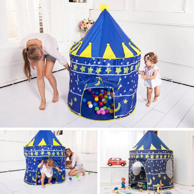 KIDS POP UP WIZARD PRINCESS CASTLE BALL PLAYING TENT INDOOR OUTDOOR ...