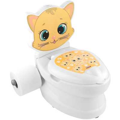 Kids Potty Training Toilet Seat with Flush Sound & Light Portable Easy ...