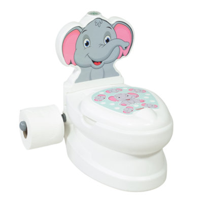 Kids Potty Training Toilet Seat with Flush Sound & Light Portable Easy ...