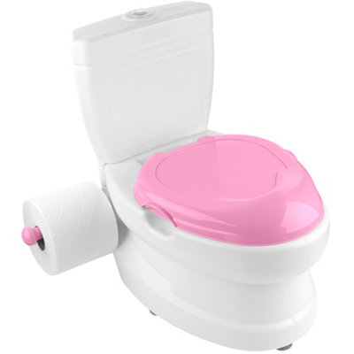 Kids Potty Training Toilet Seat with Flush Sound & Light Portable Easy ...