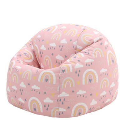 Kids Rainbow Bean Bag Chair Pink Childrens Bean Bags