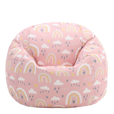 Kids Rainbow Bean Bag Chair Pink Childrens Bean Bags