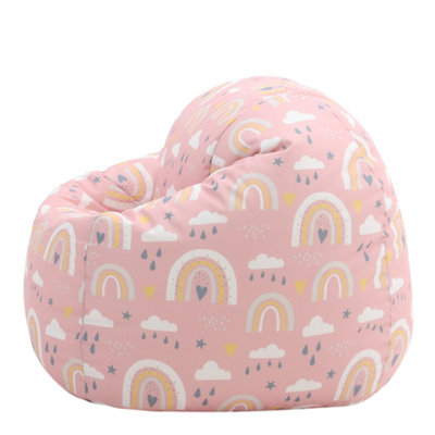 Kids Rainbow Bean Bag Chair Pink Childrens Bean Bags
