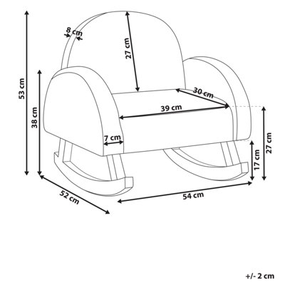 Kids Rocking Chair HUG Boucle Pastel Pink