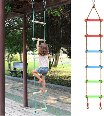 Kids Rope Ladder Outdoor Toys Garden Climbing Ladder Indoor Climbing ...