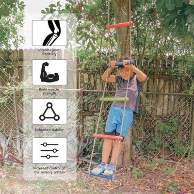 Kids Rope Ladder Outdoor Toys Garden Climbing Ladder Indoor Climbing ...