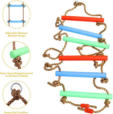 Kids Rope Ladder Outdoor Toys Garden Climbing Ladder Indoor Climbing ...
