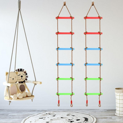 Kids Rope Ladder Outdoor Toys Garden Climbing Ladder Indoor Climbing ...