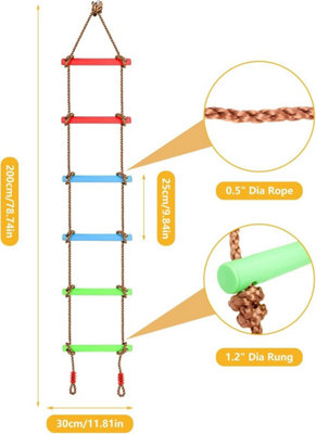 Kids Rope Ladder Outdoor Toys Garden Climbing Ladder Indoor Climbing ...