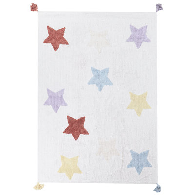 Kids Rug MEREVI Multicolour 140 x 200 cm Cotton