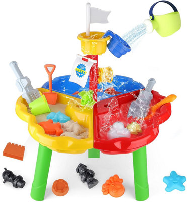 Kids Sand and Water Table Sand Pit 40 Pcs Sand Toys Outdoor Toys Sand ...