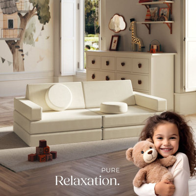 Kids Sofa Lilly - 8-piece, flexible arrangement play sofa, thick ...