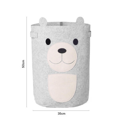 Kids Storage Basket Toy Clothes Shoe Organiser Teddy Bear Space Saving ...