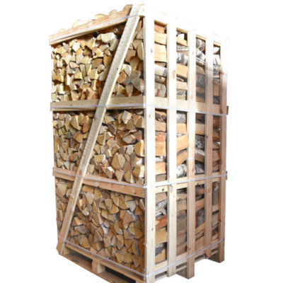 Kiln Dried Birch Firewood Crate Hardwood Firewood Perfect for a Log ...