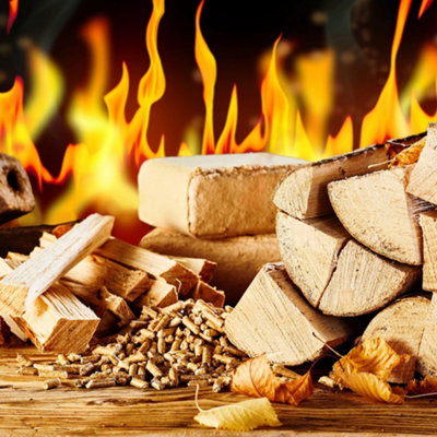 Kiln Dried Briquette Firewood Ruf Heat Blocks Ready To Burn 30 Blocks ...