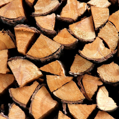Kiln Dried Premium Fire Logs, 10 Kg OAK Firewood for Wood Burners ...