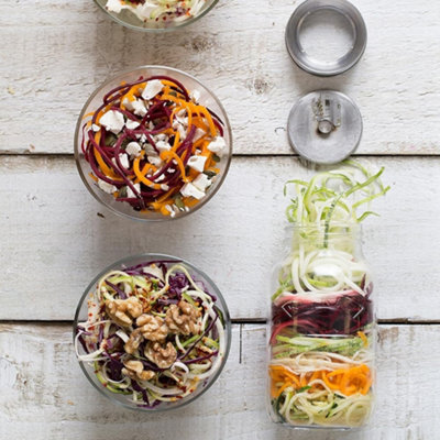 Kilner Spiralizer Set with Glass Storage Jar 1 Litre - Clear/Silver