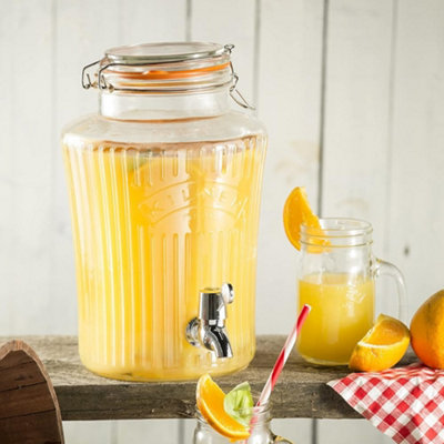 Kilner Vintage Glass Storage Jar 5 Litre with Dispensing Tap - Clear