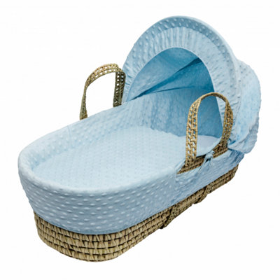 Kinder Valley Blue Dimple Baby Moses Basket Bedding Set for Newborn ...