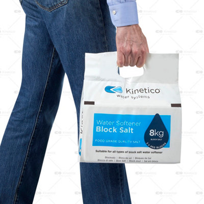 KINETICO Block Salt for Water Softeners 3 x 8kg packs with 6 salt ...