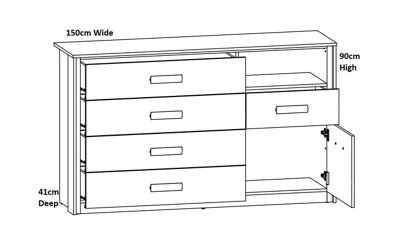 King Size Bedroom Furniture Set Luxury Storage Bed Sliding Wardrobe ...