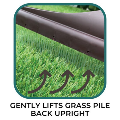 Kingfisher ARAKE Artificial Grass Rake 45cm Wide Head Fake Lawn Astro ...