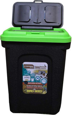Kingfisher Pet or Bird Food Storage Tub, 30 Litre with Scoop