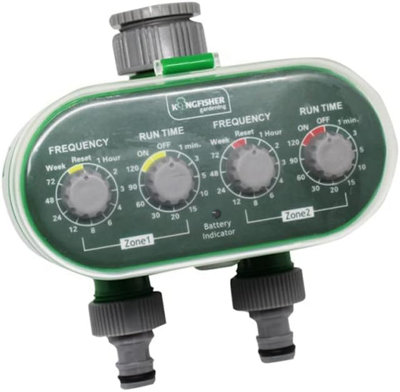 Kingfisher WT400 Twin Outlet Electrical Water Timer Automatic Garden ...
