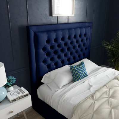 King size blue headboard store