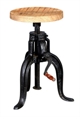 Kingwood Upcycled Industrial Vintage Adjustable Height Wooden Top ...