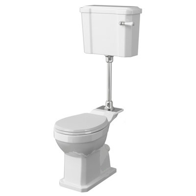 Kinston Traditional Comfort Height Toilet Pan with Mid Level Cistern ...