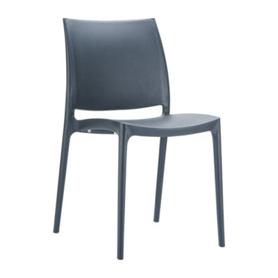 Kirk Stackable Side Chair - - Grey